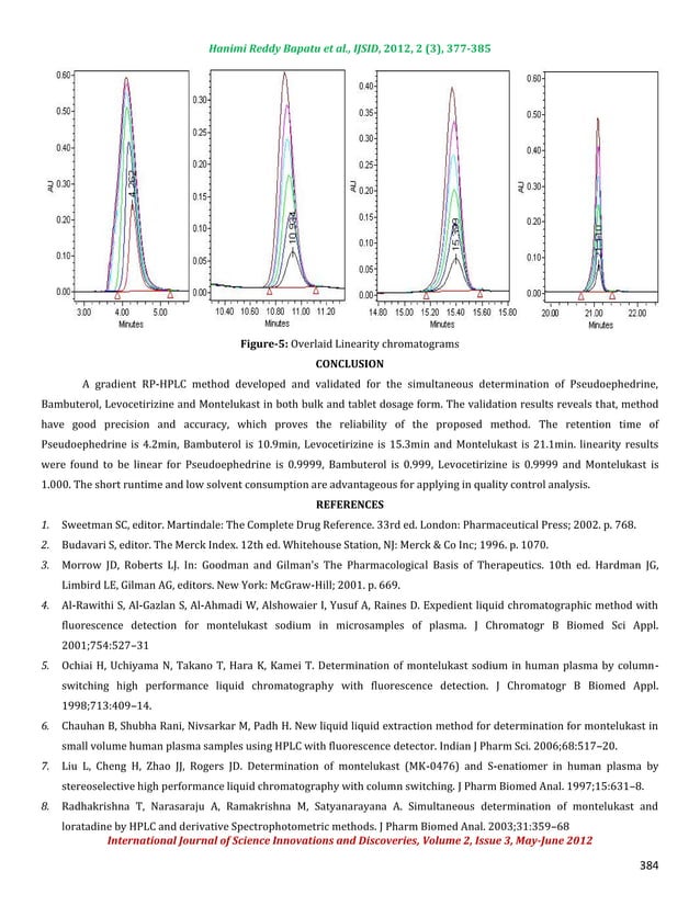 A simple rp hplc method for simultaneous analysis of pseudoephedrine, bambuterol, levocetirizine ...