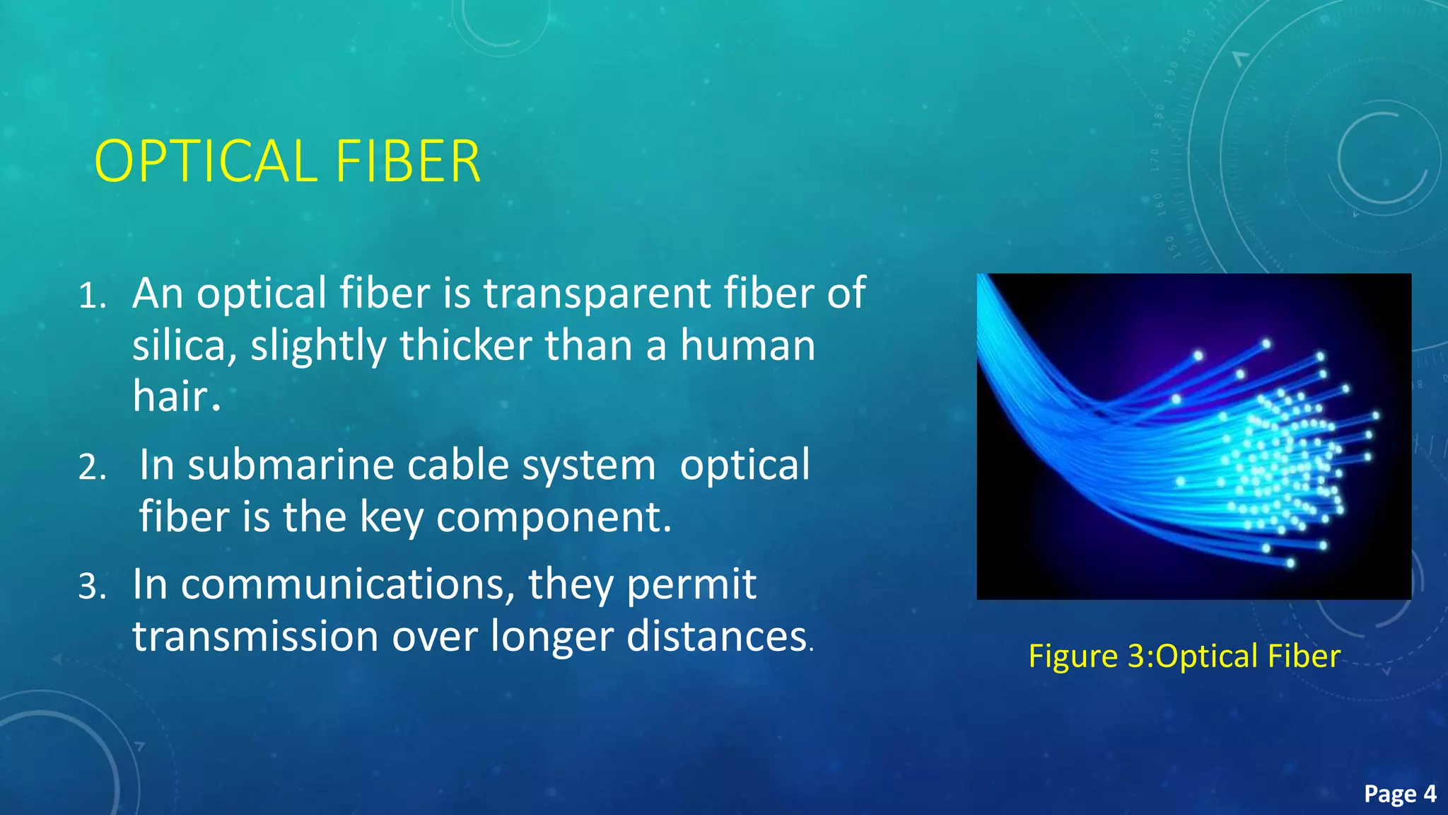 A simple slide on submarine cable-communication | PPTX