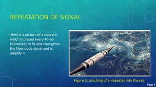 A simple slide on submarine cable-communication | PPTX