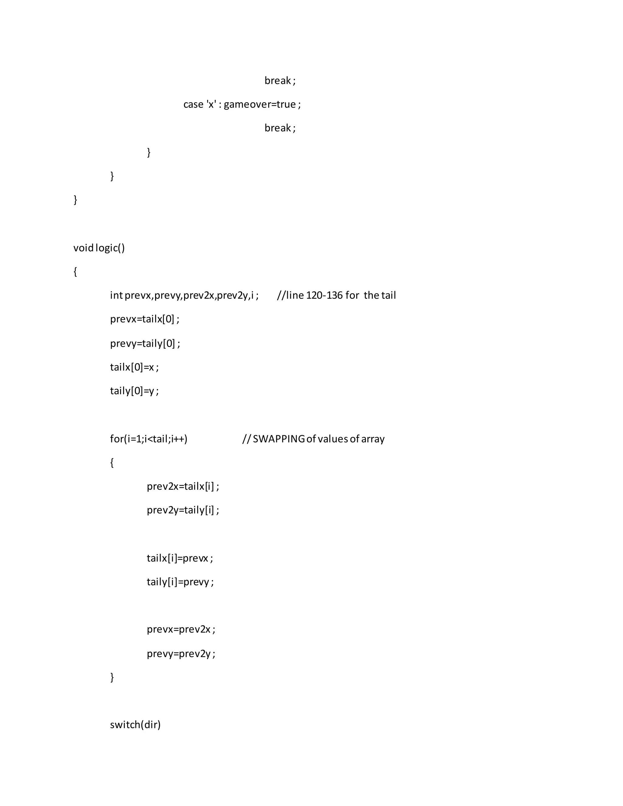 A simple snake game project | PDF