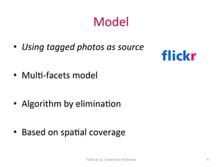 A simple tags categorization framework using spatial coverage to discover geospatial semantics | PPT