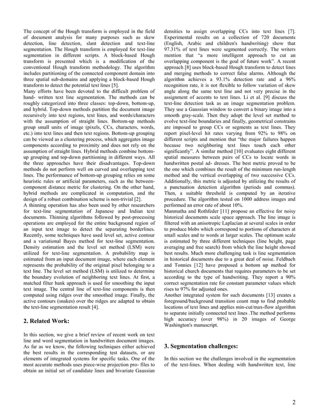 A Simple Text Ine Segmentation Method For Handwritten Documents1 Pdf
