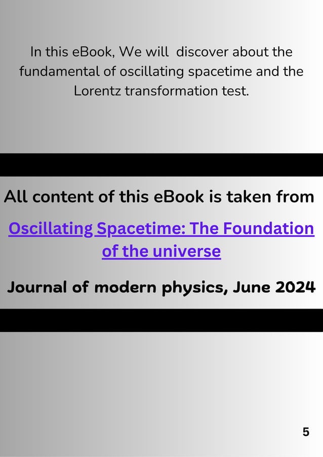 A simplified version of oscillating spacetime and Lorentz ...