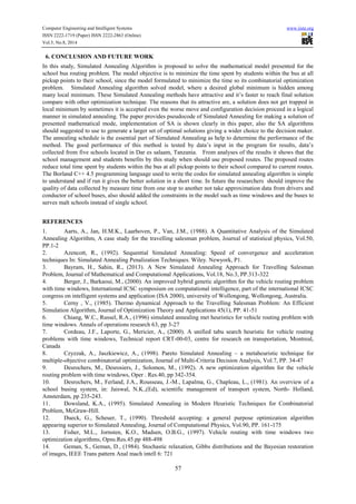 A simulated annealing algorithm for solving the school bus | PDF