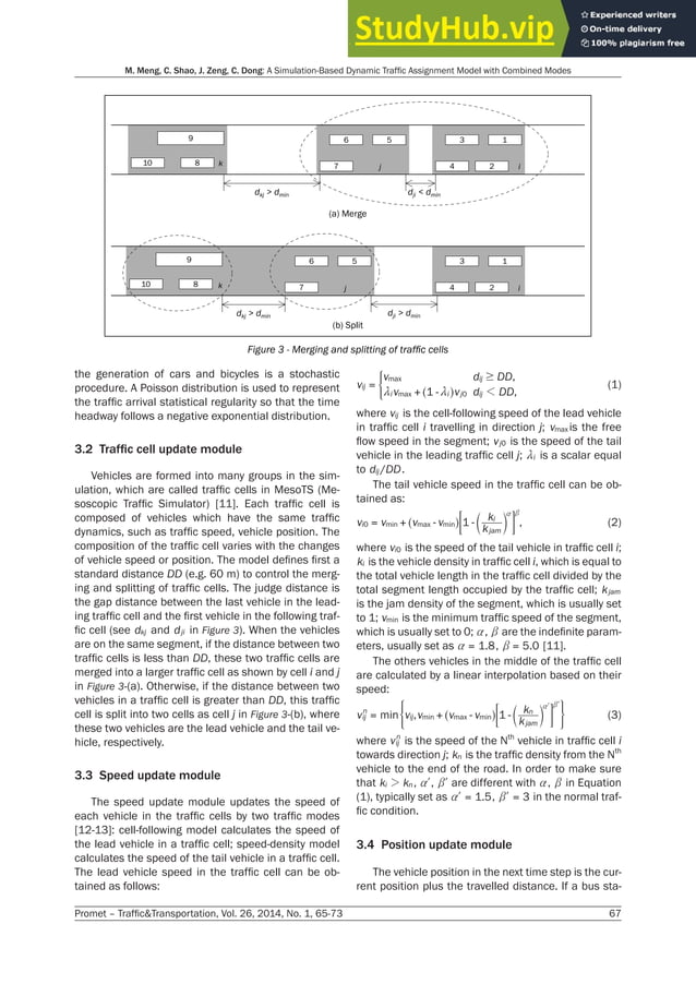 A Simulation Based Dynamic Traffic Assignment Model With Combined Modes Pdf 9614