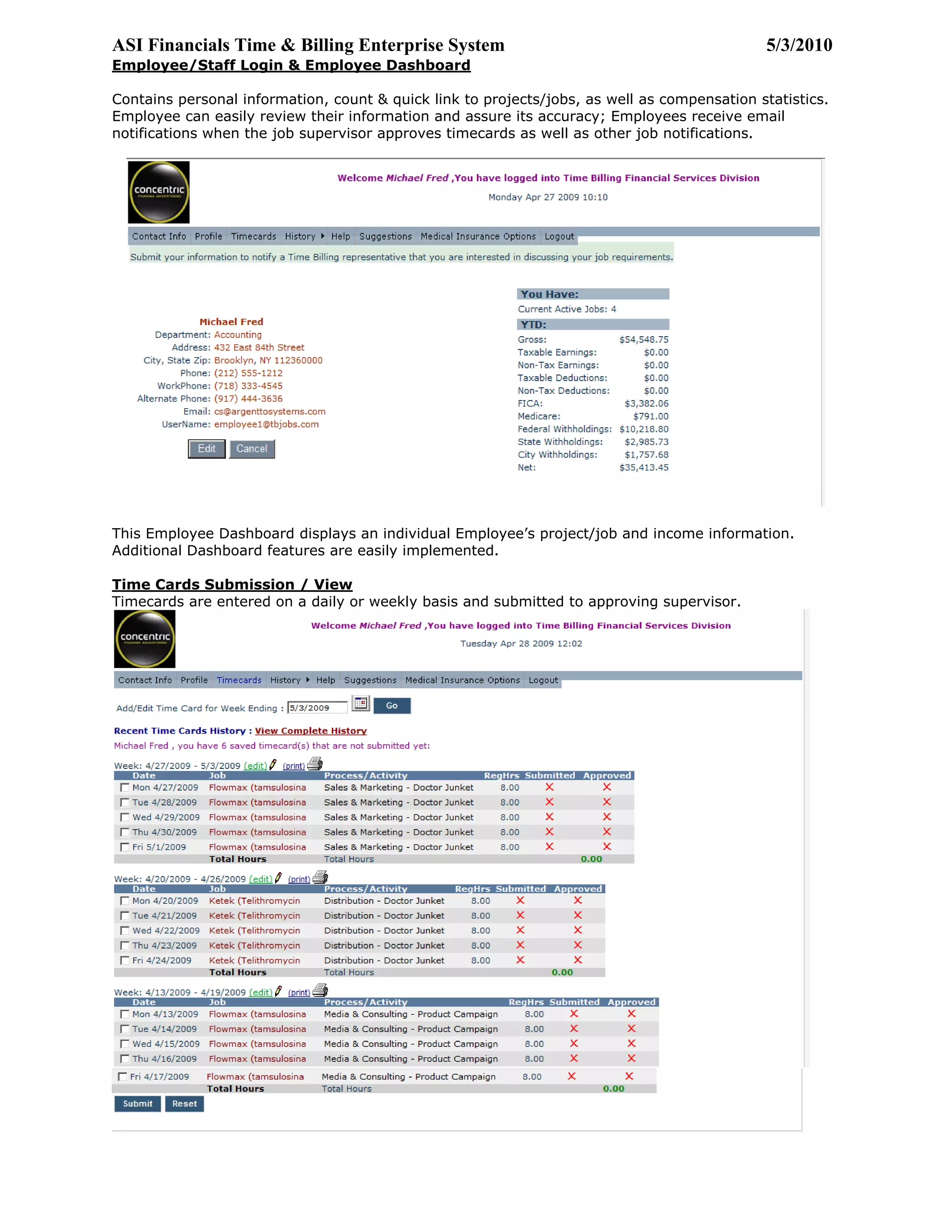 ASI Multi Company Time & Billing Enterprise System | PDF