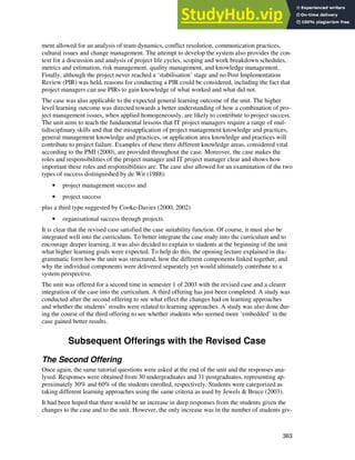 A Single Case Study Approach To Teaching Effects On Learning And ...