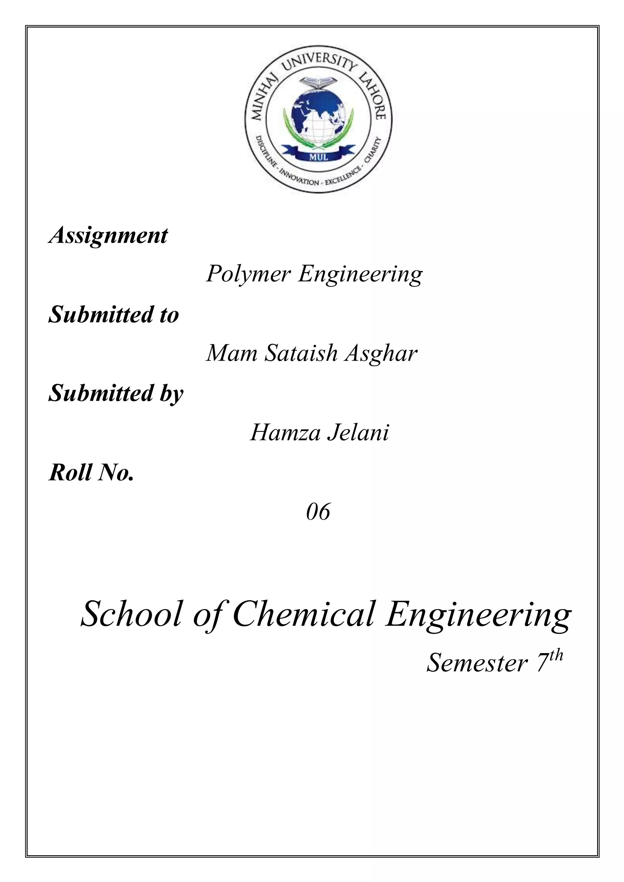 Types of polymerization | DOCX