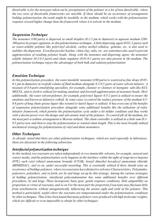 Types of polymerization | DOCX