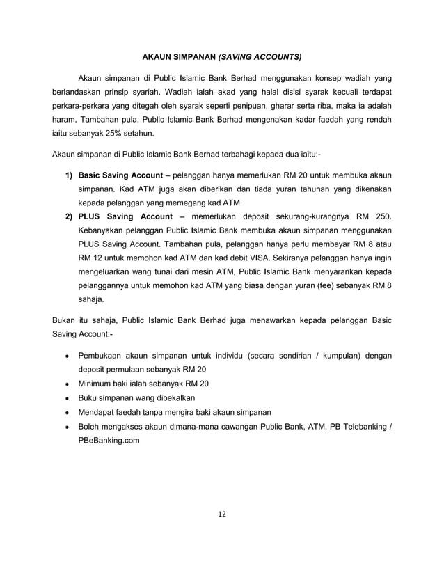 Public Islamic Bank Berhad | PDF