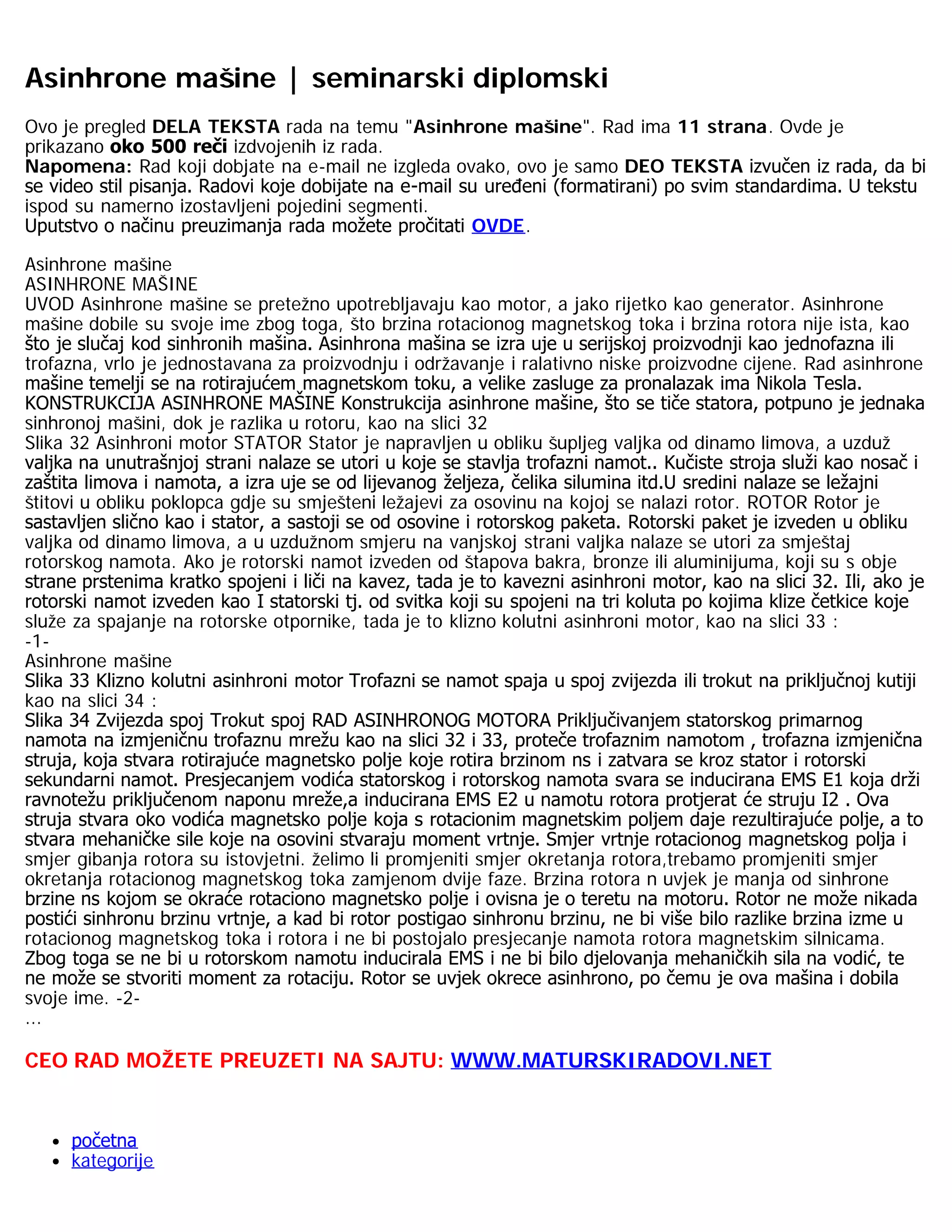 Asinhrone masine | PDF