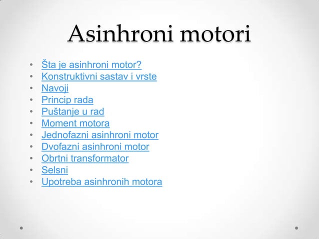 Asinhroni motori | PPTX