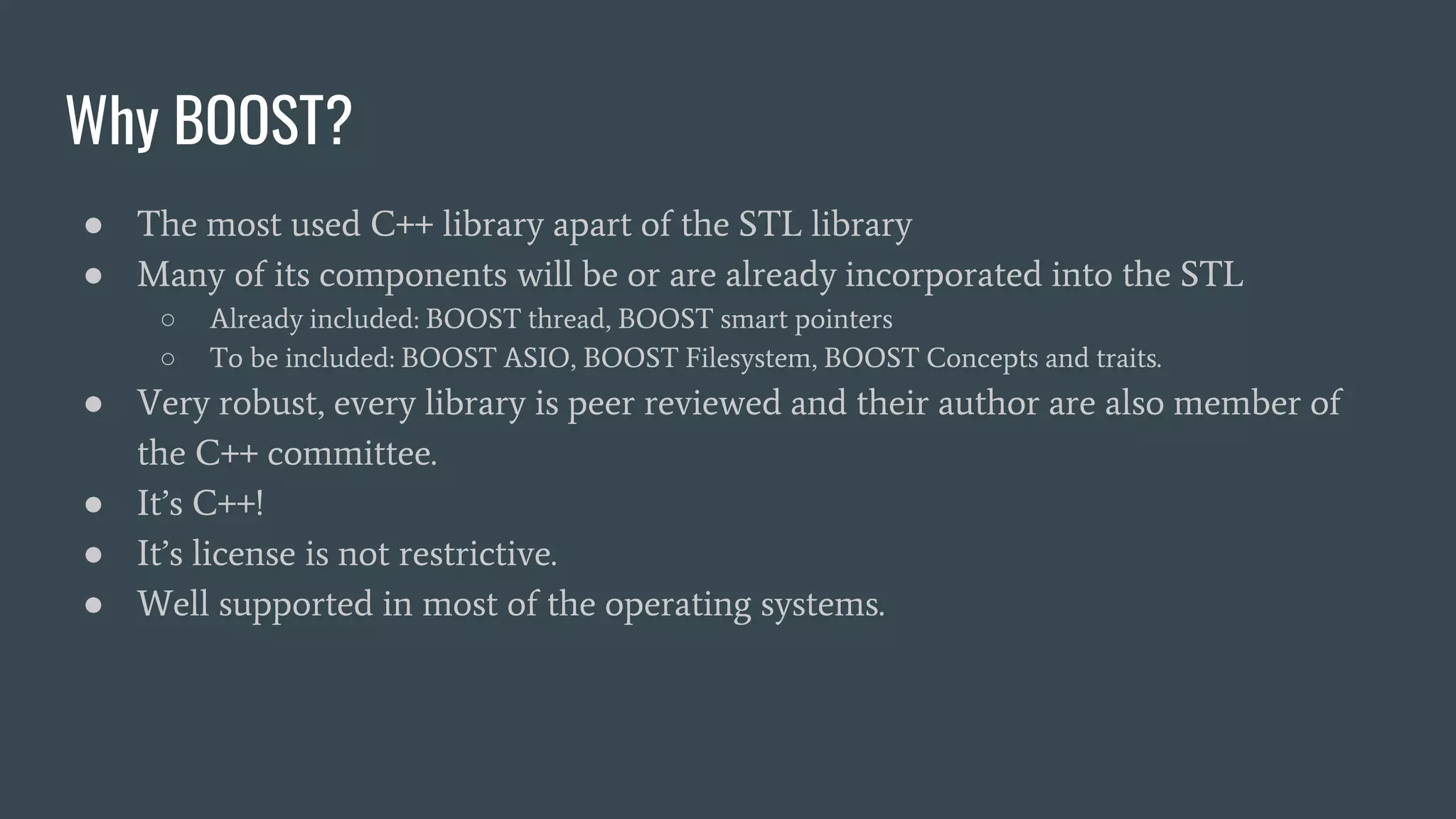 BOOST ASIO overview | PPTX