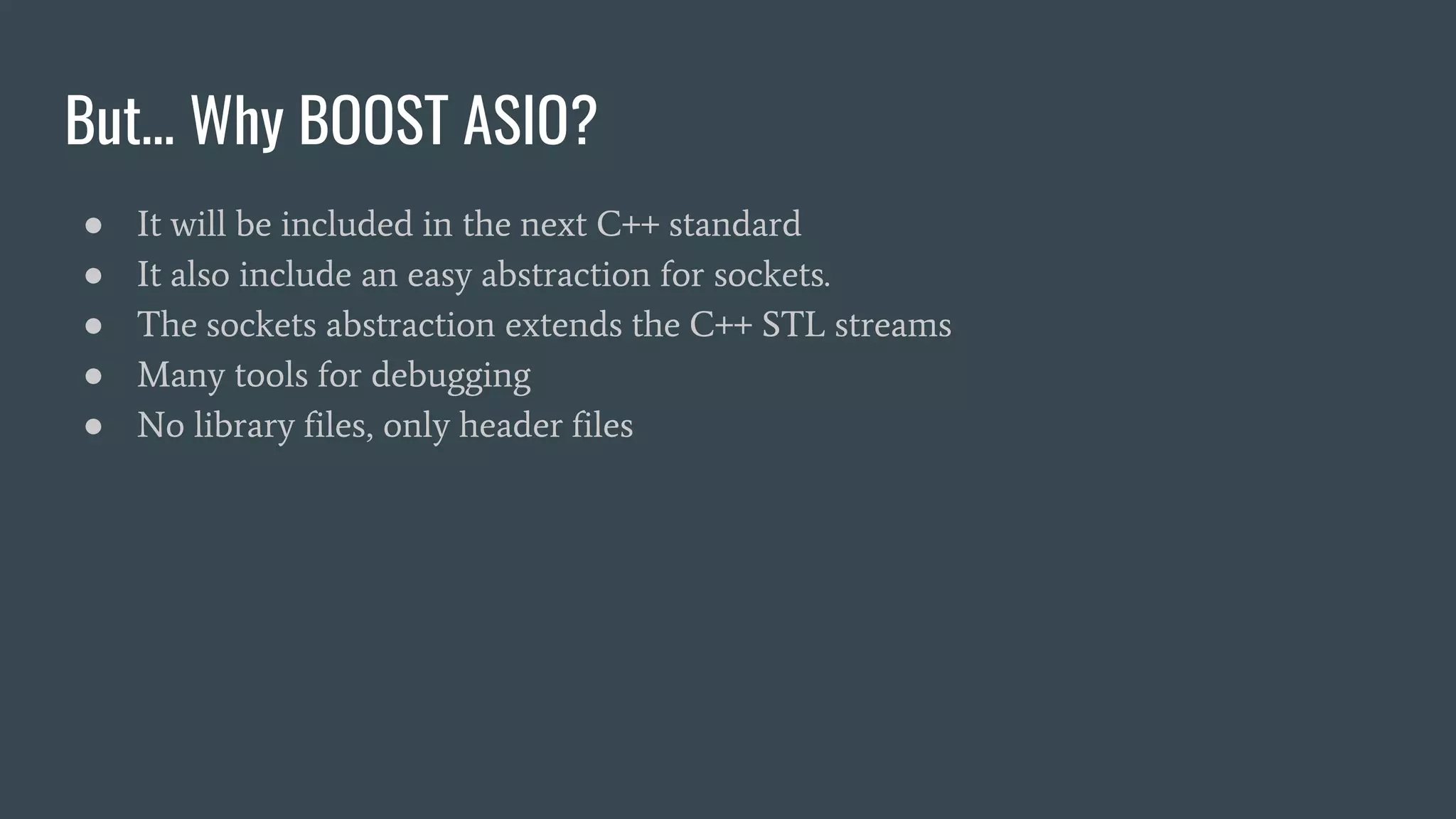 BOOST ASIO overview | PPTX
