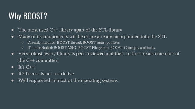 BOOST ASIO overview | PPTX | Programming Languages | Computing