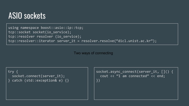 BOOST ASIO overview | PPTX | Programming Languages | Computing