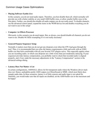 Asio4 all v2 instruction manual | PDF