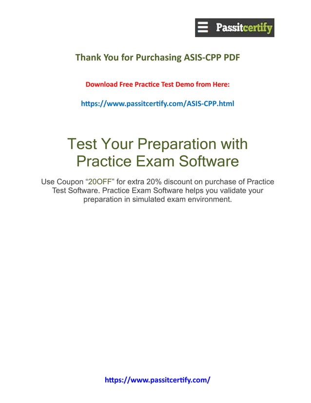 Pass ASIS CPP Exam Questions 2019 | PDF