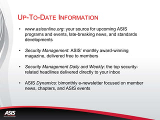 ASIS International: Join Us! | PPT