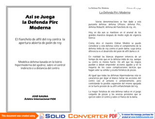 Asi se juega la defensa moderna pirc | PDF