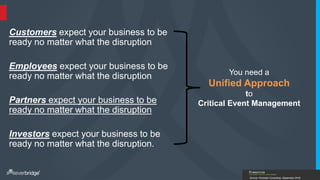 Why a Unified Approach to Critical Event Management Improves Operational Resilience | PPT