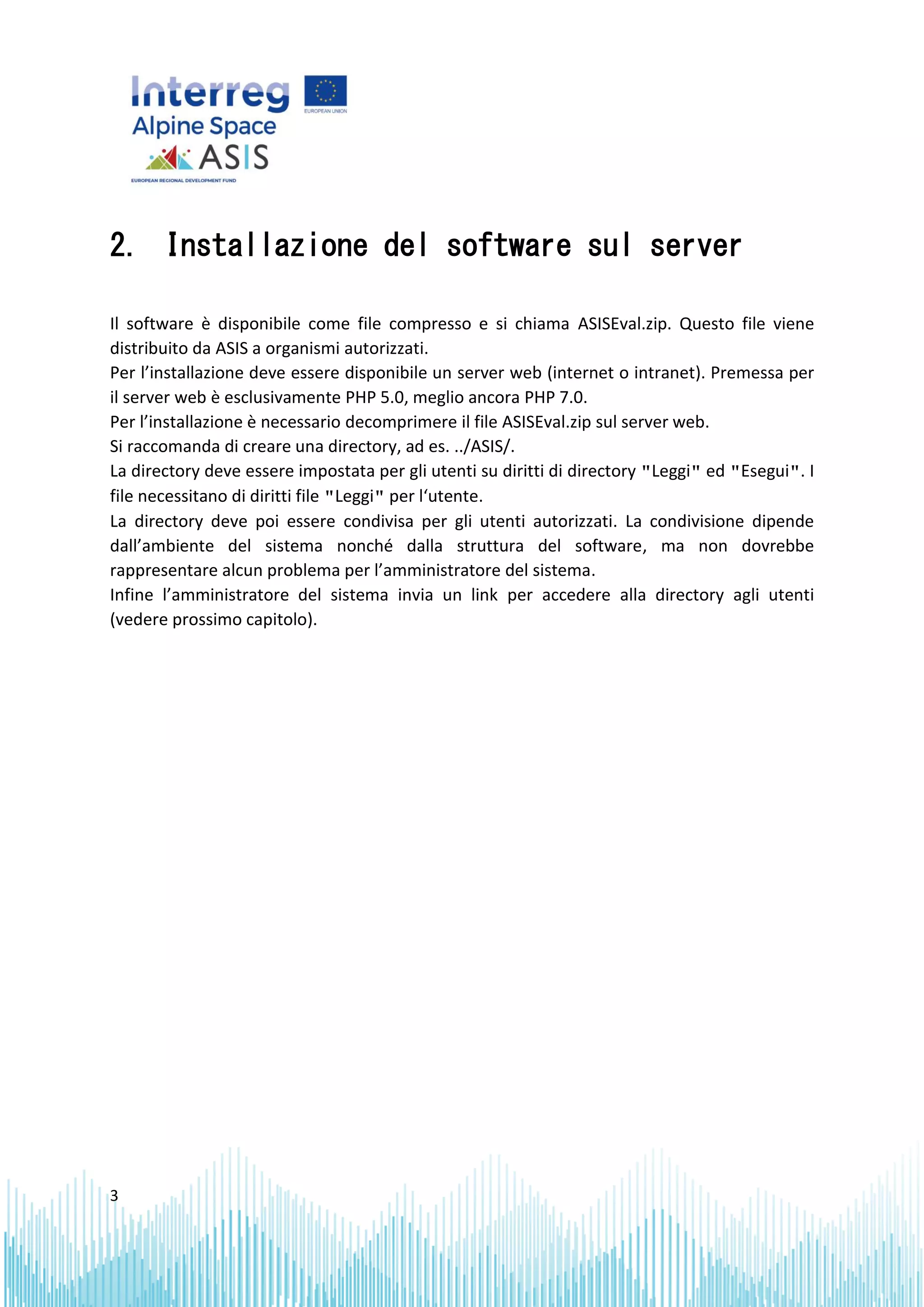 ASIS - Evaluation tool handbook - Manuale Software di valutazione ASIS ...