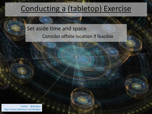 ASIS Conf 2014: Tabletop Exercises for BCP | PPTX