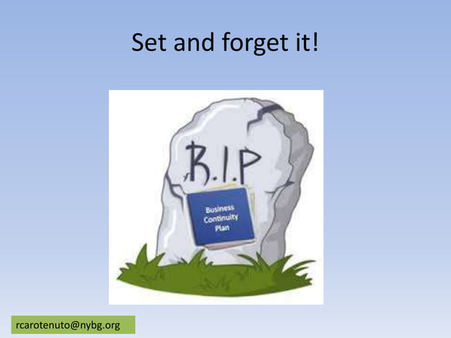 ASIS Conf 2014: Tabletop Exercises for BCP | PPTX