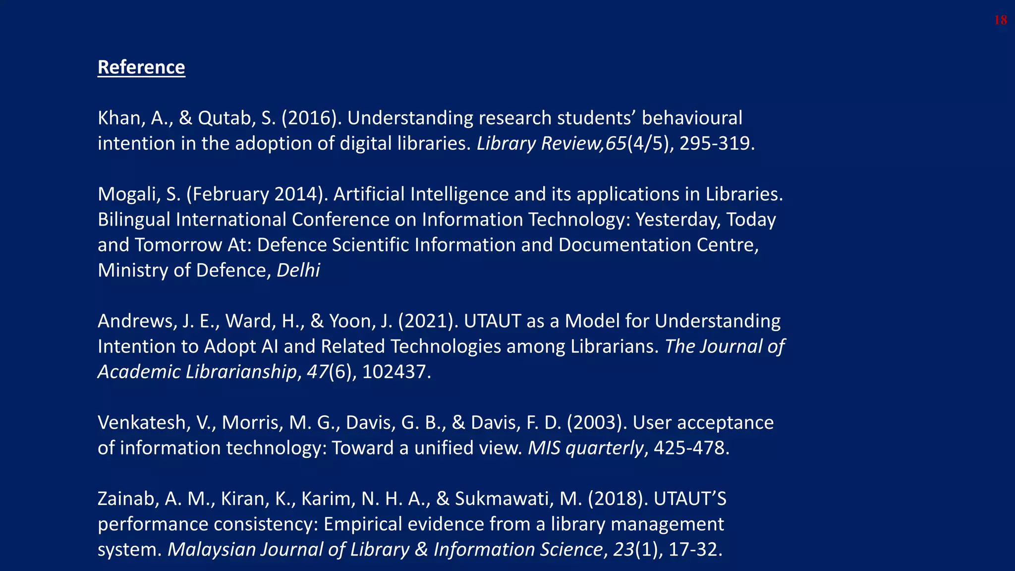 Artificial Intelligence adoption factor in the University libraries of ...