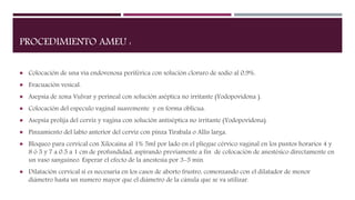Asistencia en ameu y legrado uterino | PPTX