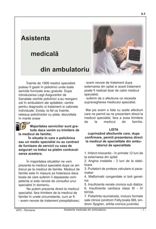 Asistenta medicala din ambulatoriu | PDF