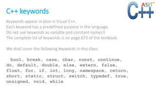 Learn C++ at ASIT | PPT