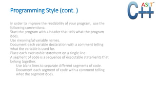 Learn C++ at ASIT | PPT