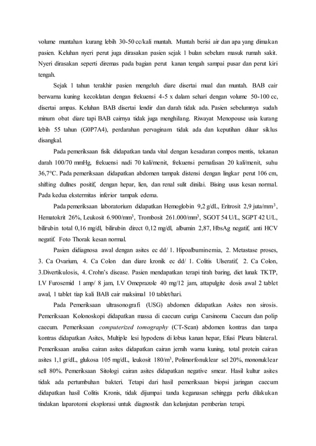 Asites pada ca colon | PDF