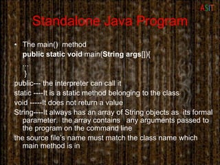 Learn JAVA at ASIT | PPTX