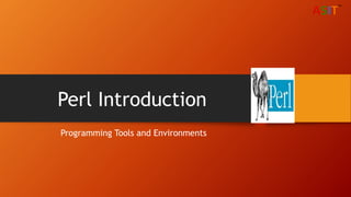 Learn PERL at ASIT | PPT | Free Download