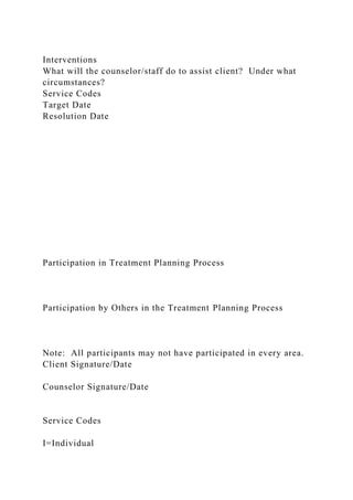 ASI Treatment Plan Template(ASIDENS Format)ClientOrgan.docx | Medical ...