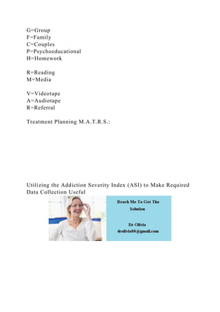 ASI Treatment Plan Template(ASIDENS Format)ClientOrgan.docx | Medical ...