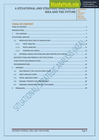 A SITUATIONAL AND STRATEGIC ANALYSIS OF IKEA AND THE FUTURE | PDF