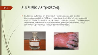 Asi̇t ve bazlarin endüstri̇ alaninda yararlari ve zararlari | PPTX