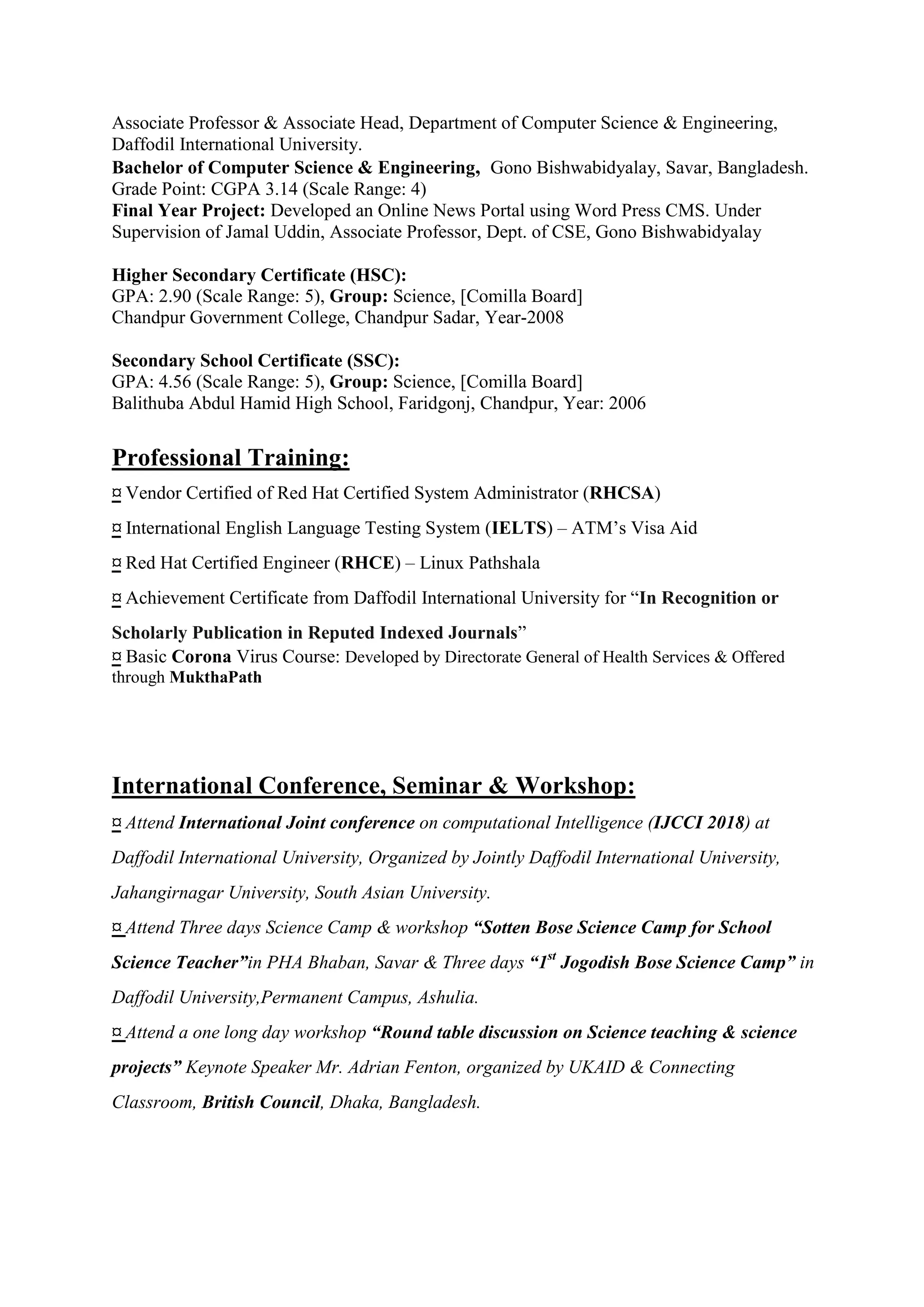 Asive chowdhury Resume | PDF