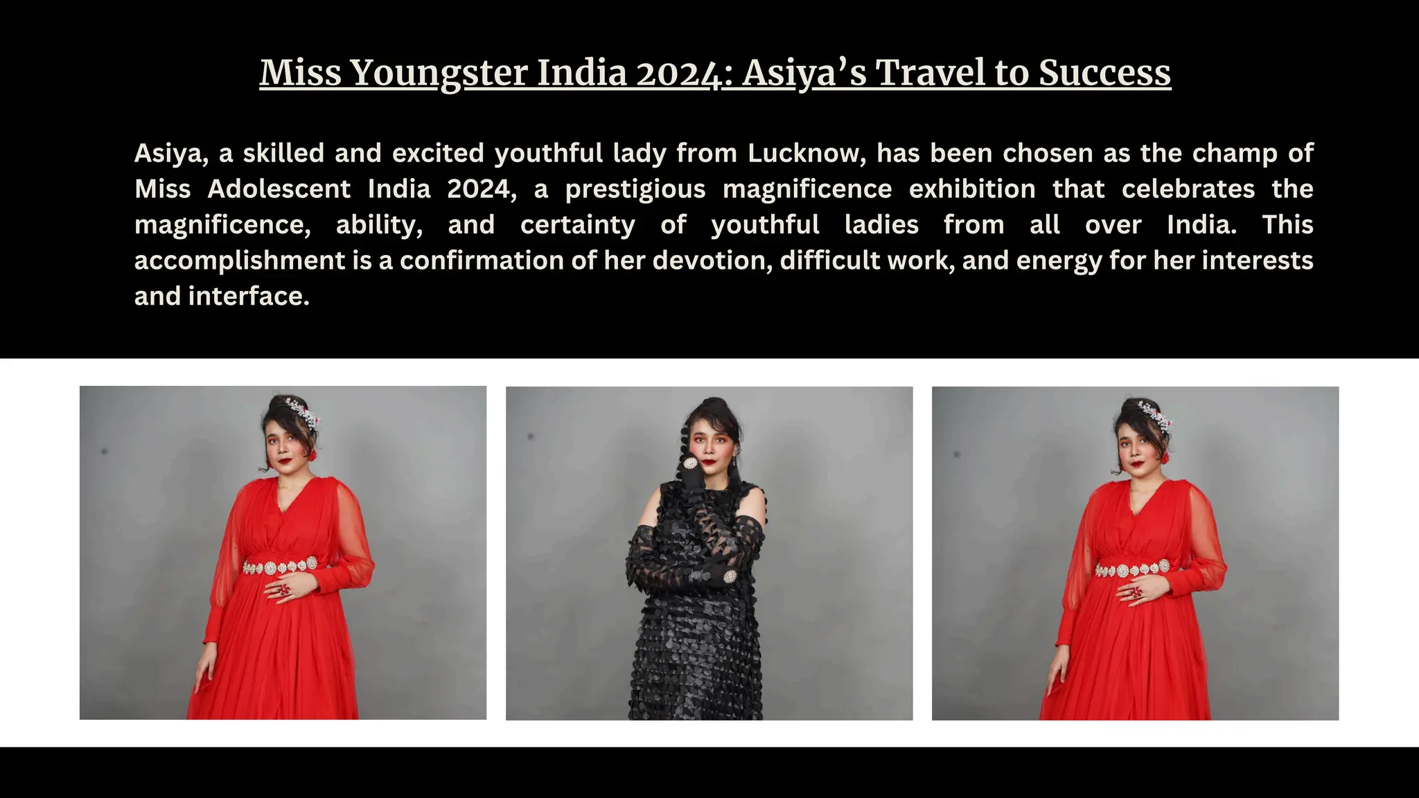 MISS TEEN LUCKNOW 2024 - WINNER ASIYA 2024 | PDF