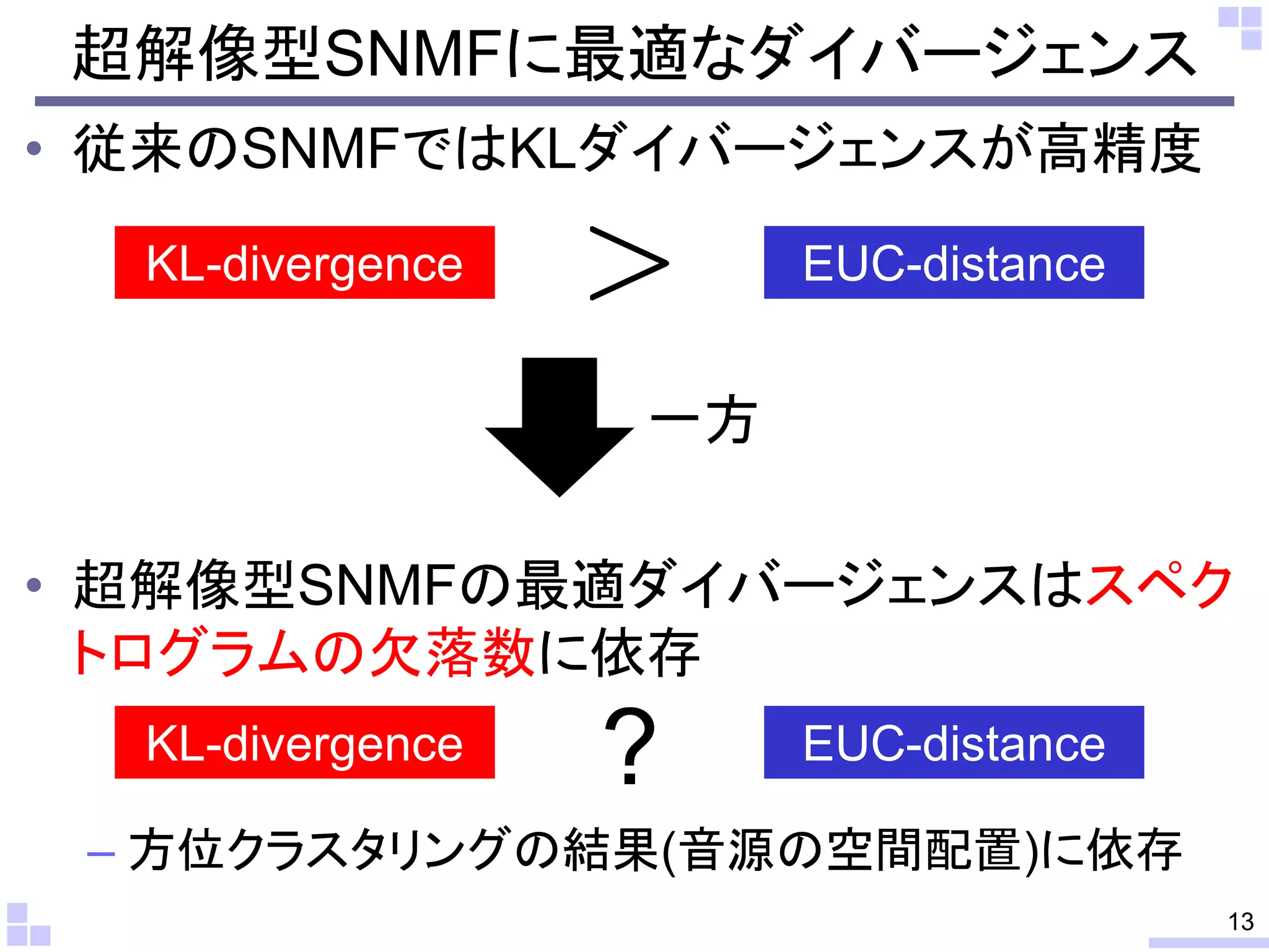 Optimal Divergence Diversity For Superresolution Based Nonnegative Matrix Factorization In