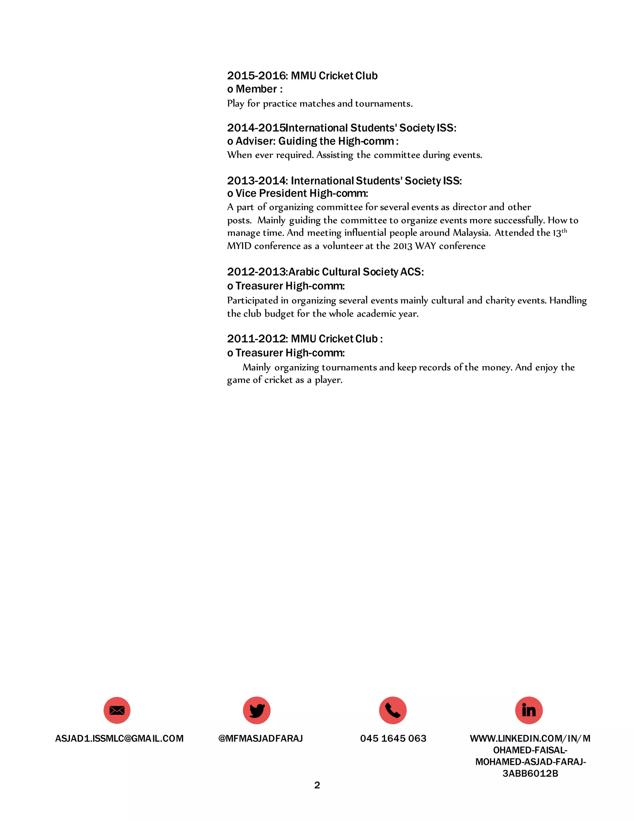 Asjad Faisal resume | DOCX