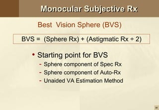 Subjective Refraction-1 | PPT