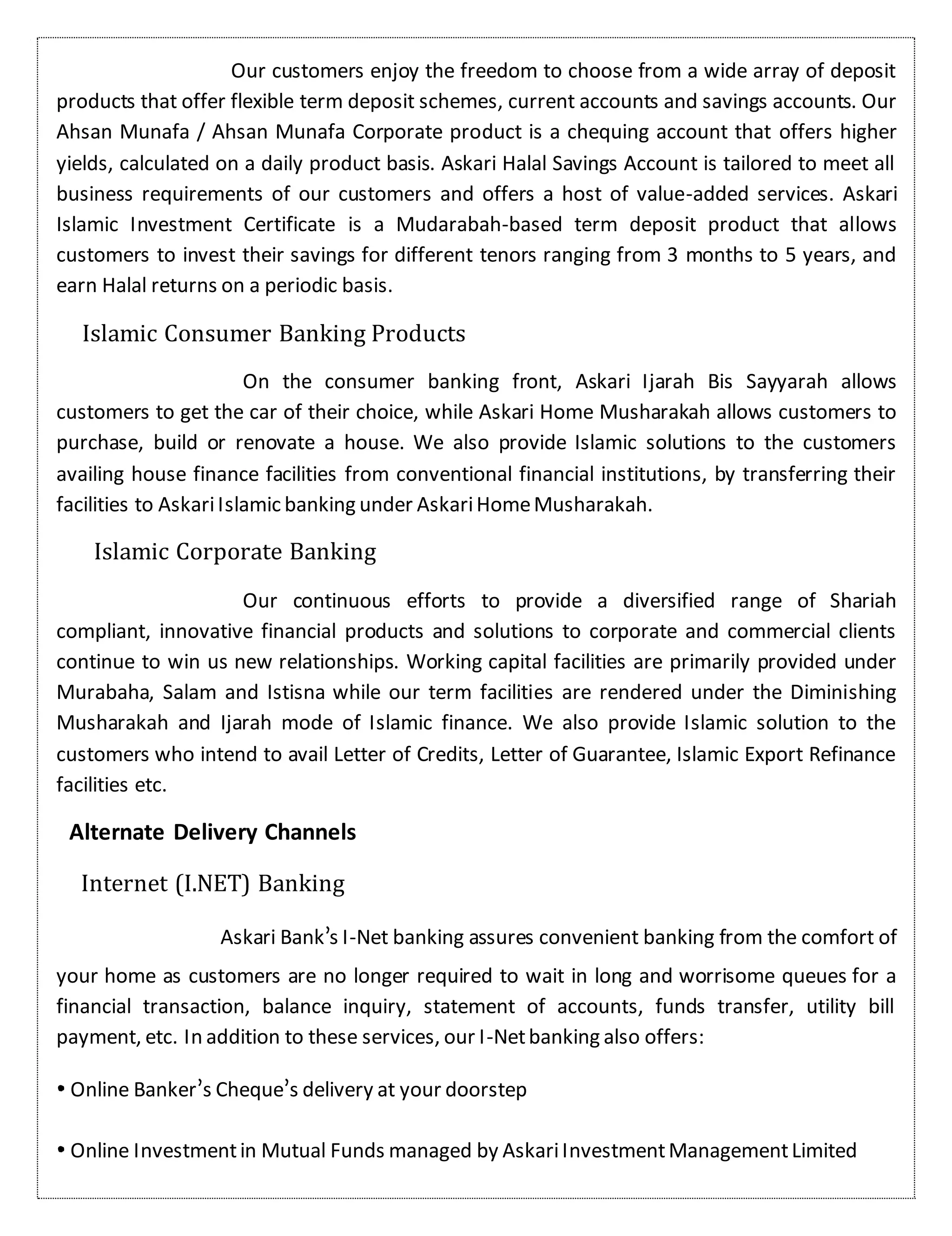 Askari Bank management project | DOCX
