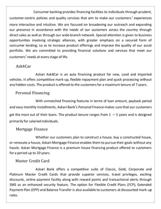 Askari Bank management project | DOCX