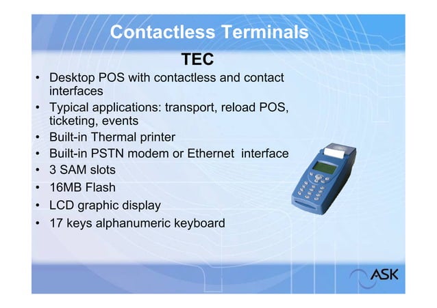 Ask Contactless Terminals | PDF
