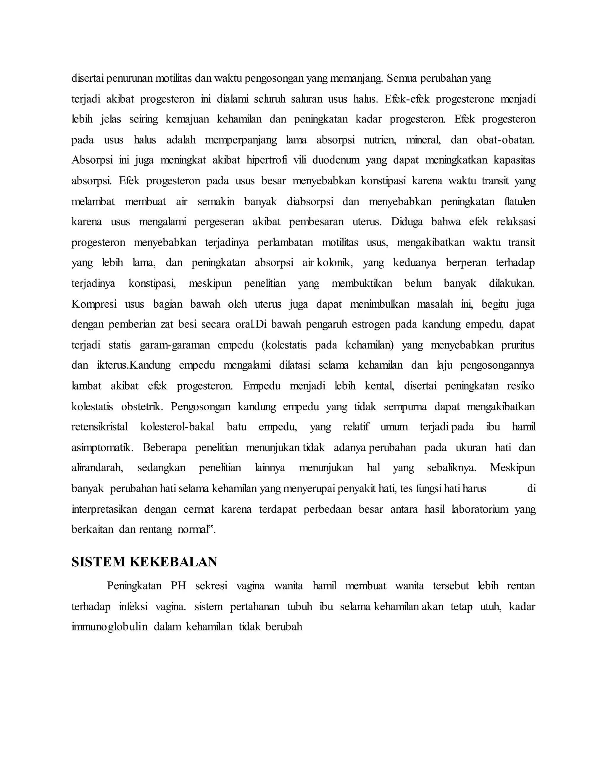 Perubahan anatomi fisiologi pada ibu hamil | DOCX