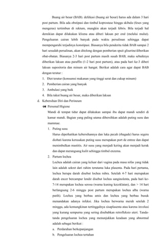 Askeb nifas fisiologis 2 jam | DOCX